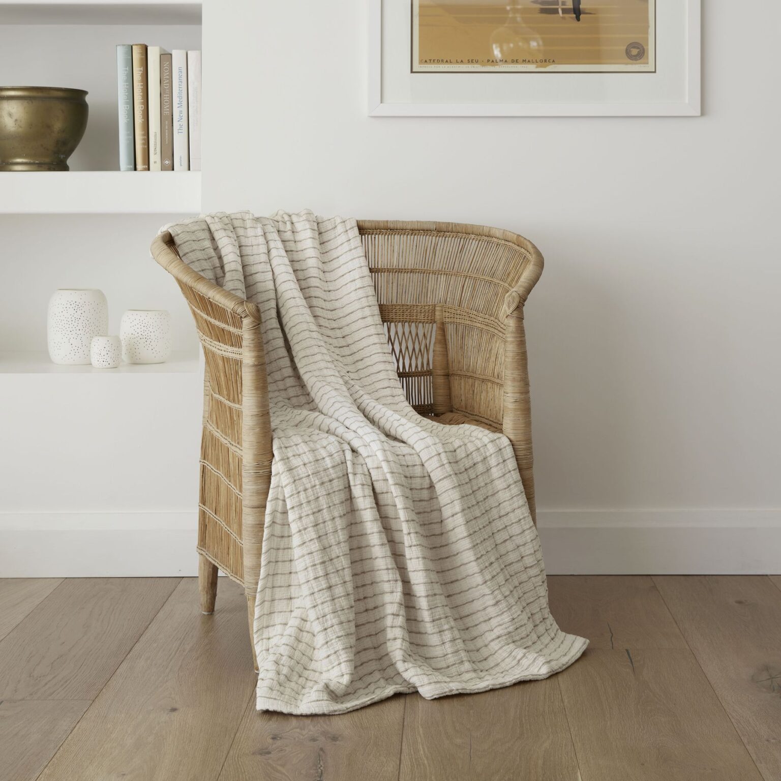 Vigo Throw - Cream & Beige - River Nile